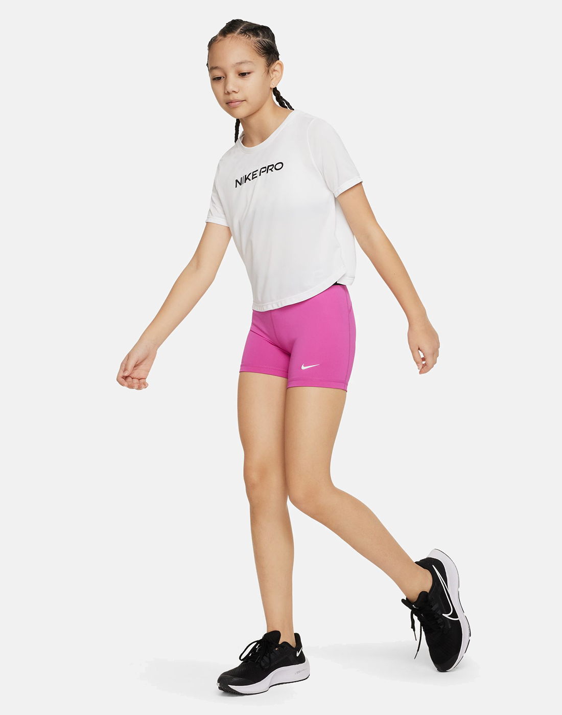 Nike Older Girls Nike Pro Shorts Pink Life Style Sports Uk